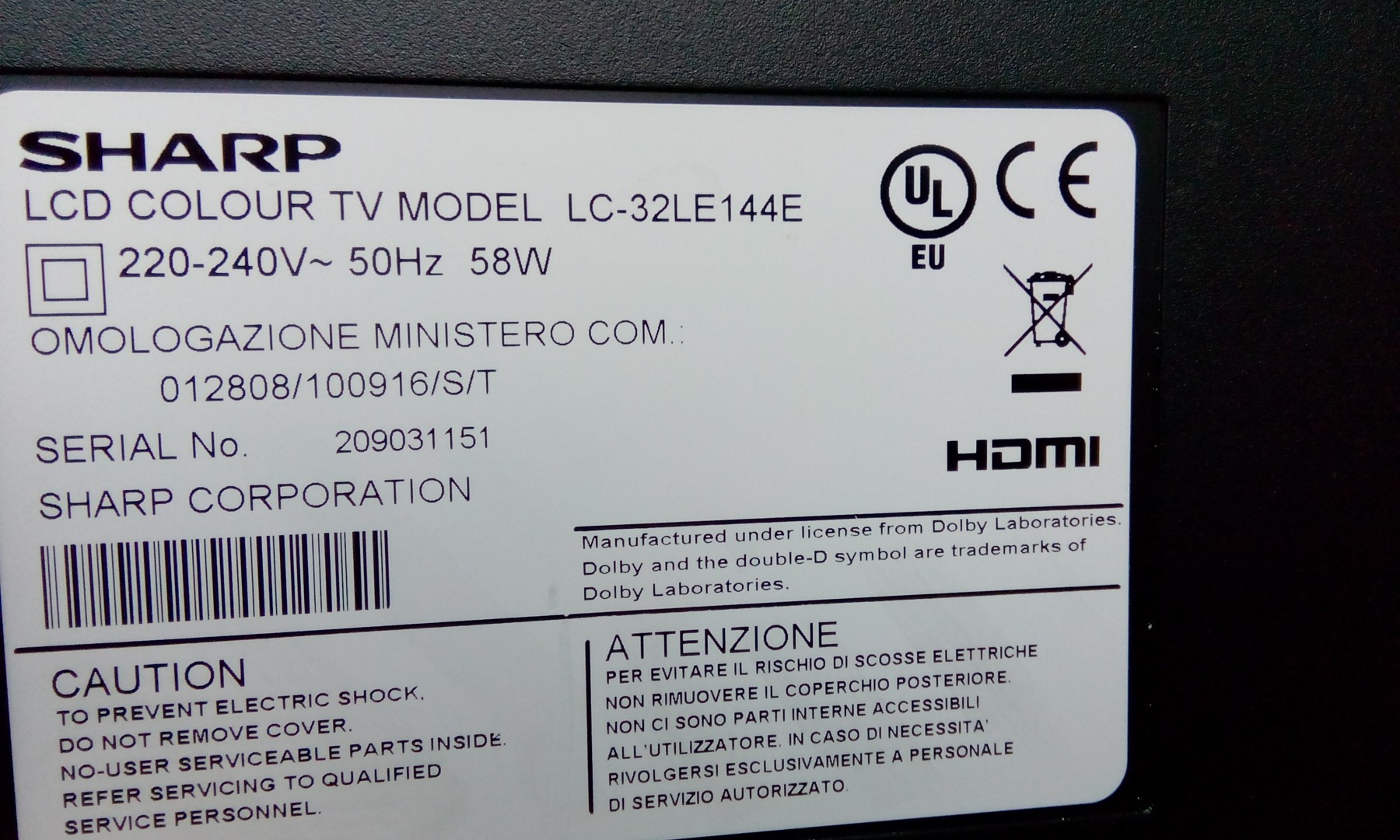 Lcd Led SHARP LC-32LE144E (48431909) - Limundo.com