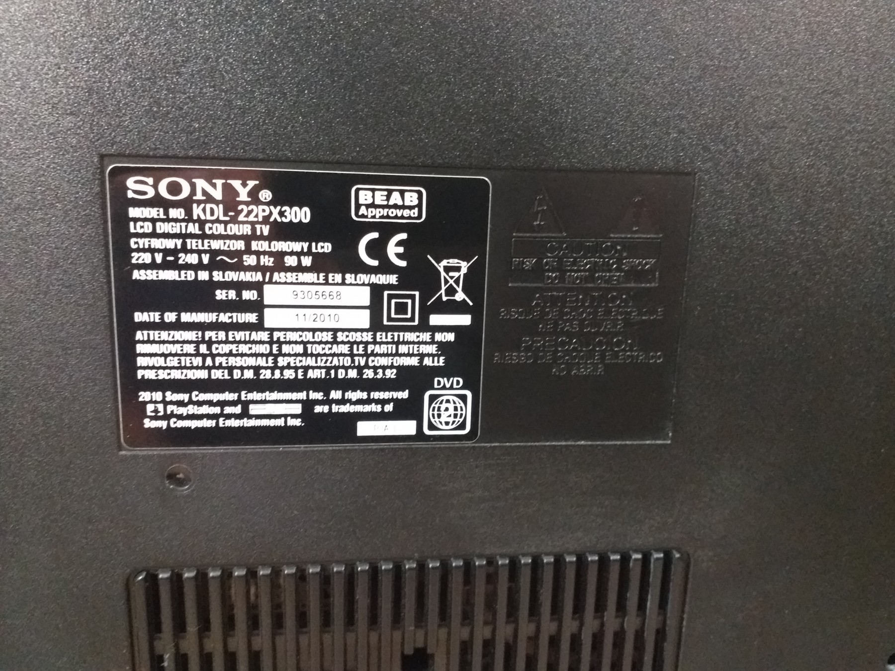 Sony Bravia LCD Tv KDL-22PX300 Has in buILT PS2 (87105949) - Limundo.com